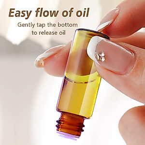 Matifaner 120Packs 5ml (1/6 oz) Essential Oil Bottles 5ml Essential Oil jars, Small Essential Oil Bottles, 5ml Glass Bottles, Small Oil Vial Sample Bottles, Essential Oil Bottles Amber (oil-5ml)