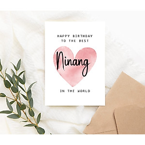 Happy Birthday To The Best Ninang In The World Card - Ninang Birthday Card - Ninang Card - Mother's Day Gift - Happy Birthday Card Happy Birthday Mom