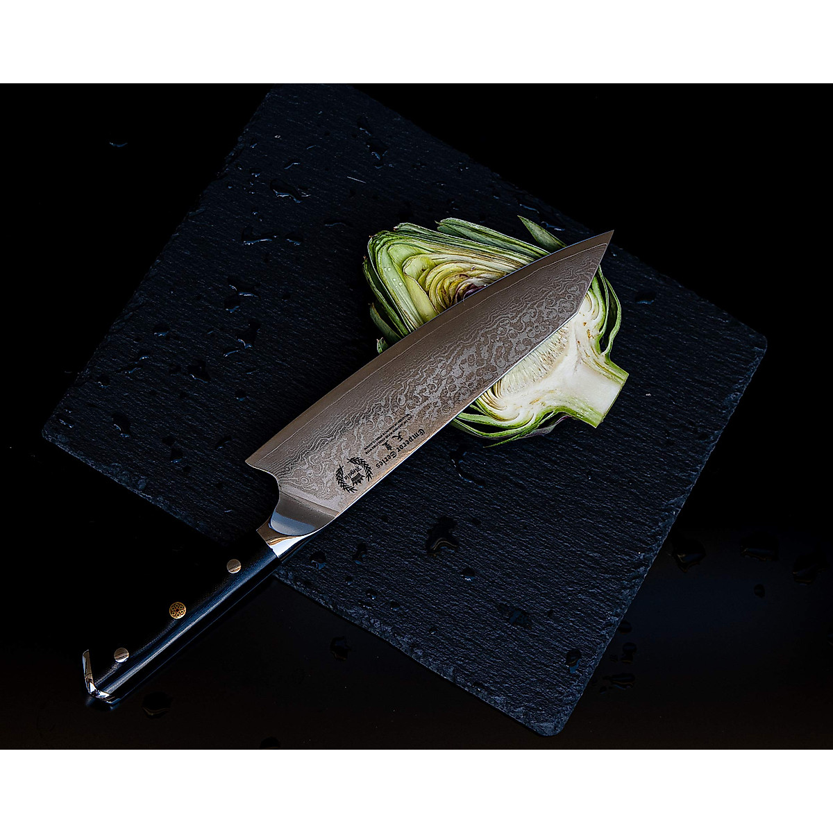 Regalia Kiritsuke Chef Knife: Professional Japanese 8.5 Inch AUS10 Premium High Carbon 67 Layer Damascus Steel Chef’s knives w/G-10 Handle Knives