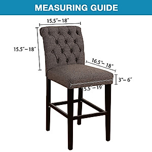 Flamingo P Stool Covers Dining Chair Covers Stretch Jacquard Fabric Chair Slipcover with Elastic Bottom Removable Washable Chair Protector Chair Cover Set of 2, Biscotti Beige