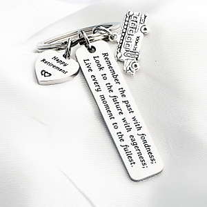 FUSTMW Thank You Gift for School Bus Driver Keychain Appreciation Gift End of The School Year Gift (School Bus Driver Retirement gifts)
