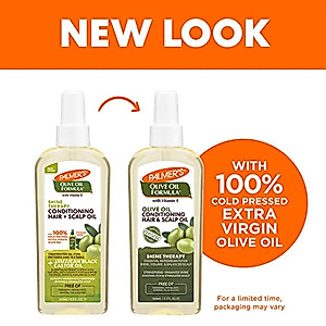 Palmer's Olive Oil Formula Hair Conditioning and Scalp Oil Spray, Hydration and Shine Therapy for Dry or Damaged Hair, Promotes Scalp Health, 5.1 Oz (Pack of 2)