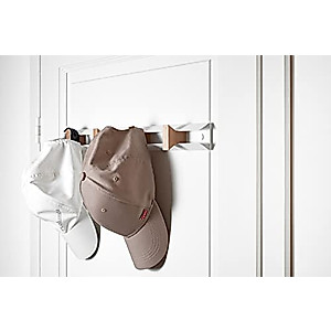LINENVIBE Wall Hooks for Hanging, Towel Racks for Bathroom, Coat Hooks Wall Mounted (White Matte)