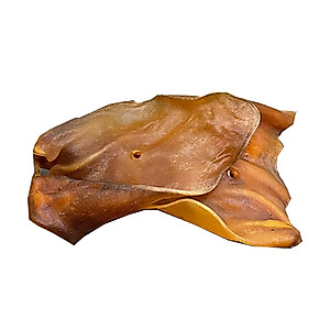 Woofley's Natural Brown Cow Ears - (20 Count) - Best Cow Ears for Dogs - Beef Buffalo No Hide Dog Chews - Natural Cow Ear Dog Chews