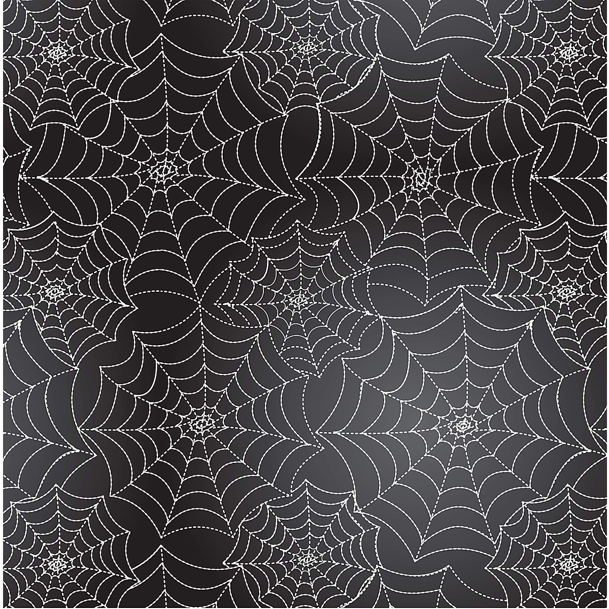 David Textiles Halloween Spiderwebs Cotton Fabric by The Yard, Black, DTI-A-2707-4C-1