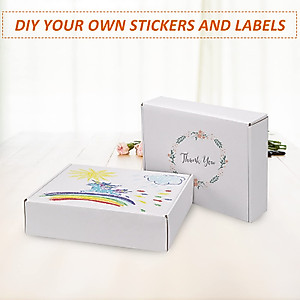 HORLIMER 12x9x3 inches Shipping Boxes Set of 20, White Corrugated Cardboard Box Literature Mailer