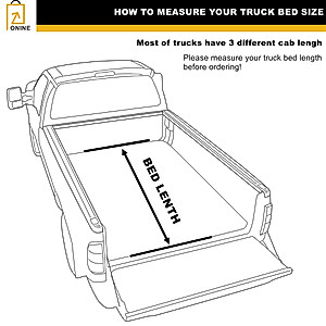 ONINE AWR Soft Roll Up Truck Bed Tonneau Cover Custom Fit 2015-2024 Ford F150 5.5ft Bed(66"), Styleside, All Weather