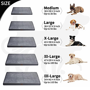 Dog Beds Large Sized Dog,Orthopedic Dog Beds for Large Dogs with Removable Washable Cover &Anti-Slip Bottom,Dog Bed for Crate Dog Mats-Extra Large