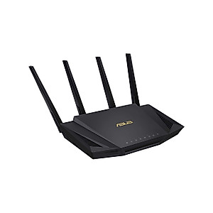 ASUS WiFi 6 Router (RT-AX3000) - Dual Band Gigabit Wireless Internet Router, Gaming & Streaming, AiMesh Compatible, Included Lifetime Internet Security, Parental Control, MU-MIMO, OFDMA
