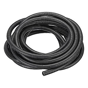 DMiotech 10mmx8mmx5m Plastic Non-Split Corrugated Tubing Indoor Outdoor Cord Management for Wrap Tidy Office Garden