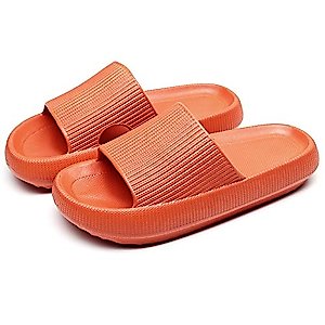 rosyclo Cloud Slippers for Women and Men, Massage Shower Bathroom Non-Slip Quick Drying Open Toe Super Soft Comfy Thick Sole Home House Cloud Cushion Slide Sandals for Indoor & Outdoor Platform Shoes