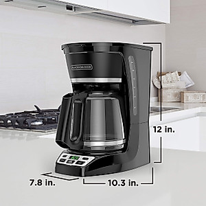 BLACK+DECKER 12-Cup* Programmable Coffeemaker, Black, CM1070B-1