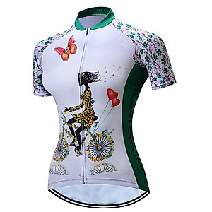 Cycling Jersey Women Short Sleeve Bike Shirts Bicycle Jacket Clothing M