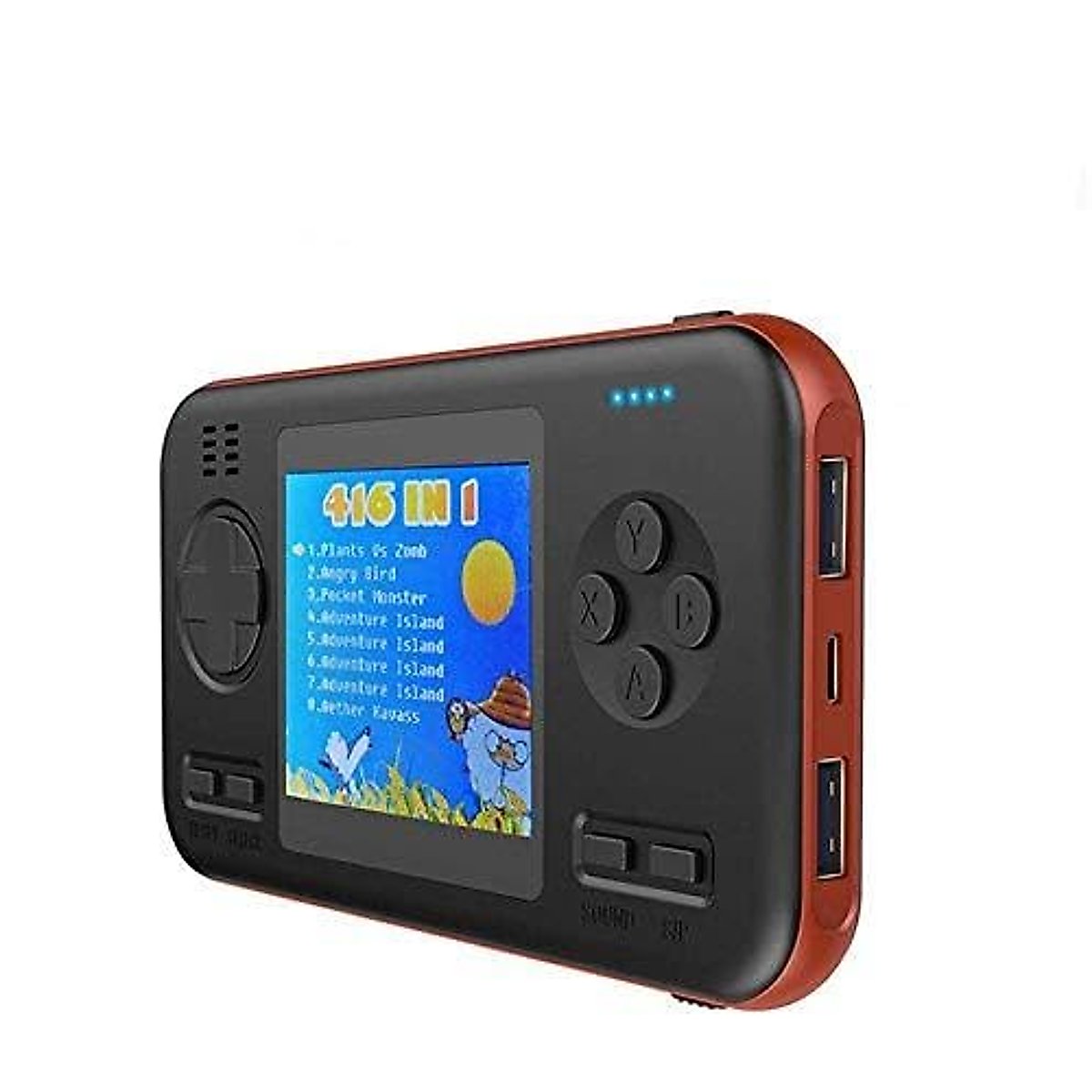 Peedeu Retro Game Console Power Bank,2.8 Inch Handheld Game Console,Mini Video FC PVP Game Player Gameboy 416 Games Travel Portable Gaming System Built-in 8000mah Battery USB C Fast Charging Type C