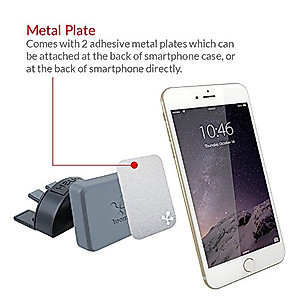 Koomus Pro CD-M CD Slot Magnetic Cradle-less Smartphone Car Mount Holder for all iPhone and Android Devices, Single , Black