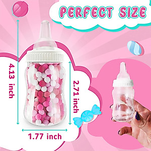 Baby Bottles for Baby Shower Game - 24Pcs Plastic Baby Bottles for Baby Shower Decorations Mini Baby Bottles for Baby Shower Decor - 4.15 inch Baby Bottle for Baby Shower Game Small Baby Bottles
