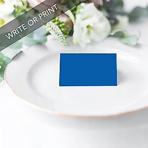 Andaz Press Table Tent Printable Place Cards, Royal Blue 20-Pack, Seat Placement Cards Place cards Table Settings Name Cards for Baby Bridal Wedding Shower, School Graduation Food Cards