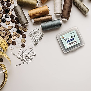 1000Pcs Safety Pins, 1.1 Inch Rust-Resistant Steel Wire Silver Sewing Pins Small Safety Pins Bulk for Clothes Crafts Home Office Use