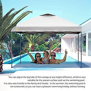 CROWN SHADES Canopy Tent 10x10 One Push Pop up Canopy Easy Up Canopy Bonus Wheeled Bag, 8 Stakes, 4 Ropes, White