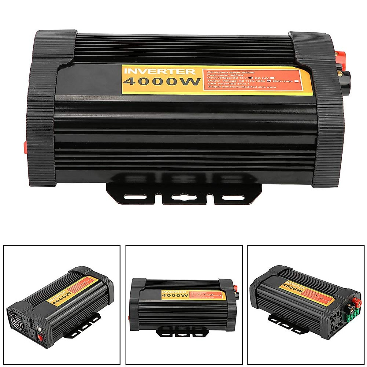 4000W 12V DC Inverter,12V DC to 110V AC 4000W Car Auto Voltage Transformer Inverter Converter Car Charge Popular