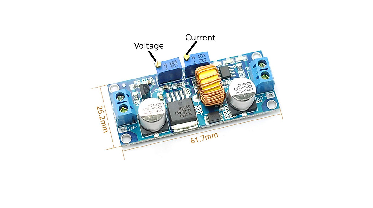 LM2596 DC-DC Buck Converter: 36V 5A Step-Down Power Module