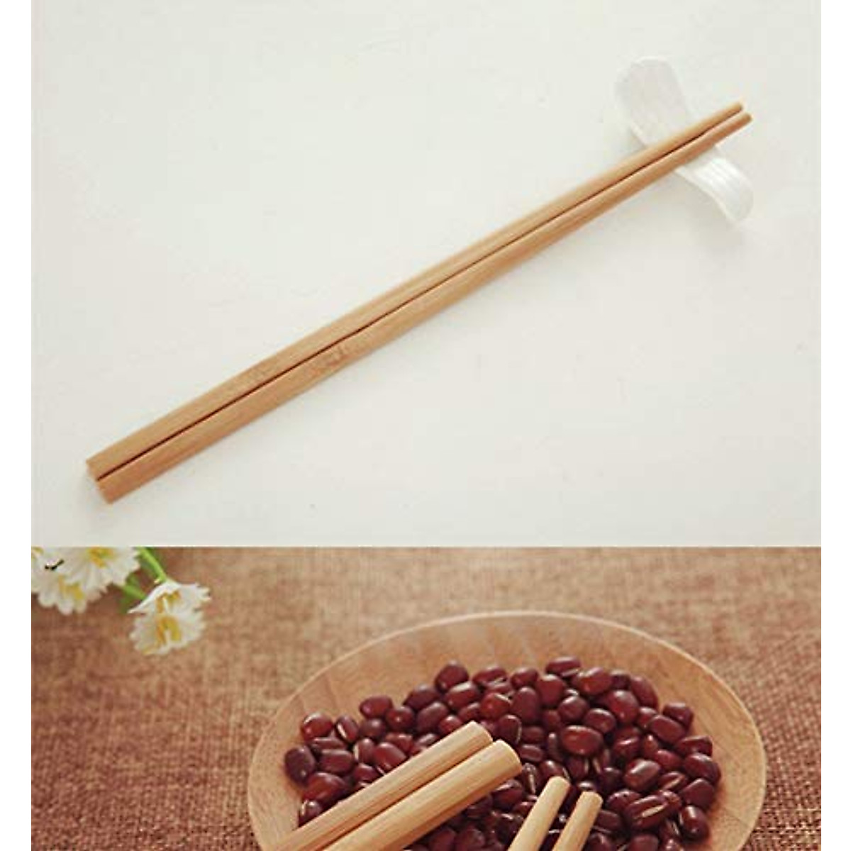 Chopsticks Reusable Chinese Natural Bamboo Chopsticks 9.8"/25cm Long Lightweight Wood Chopstick Set For Restaurant Eating Cooking -10 Pairs gift Sets Dishwasher Safe Japaness Style
