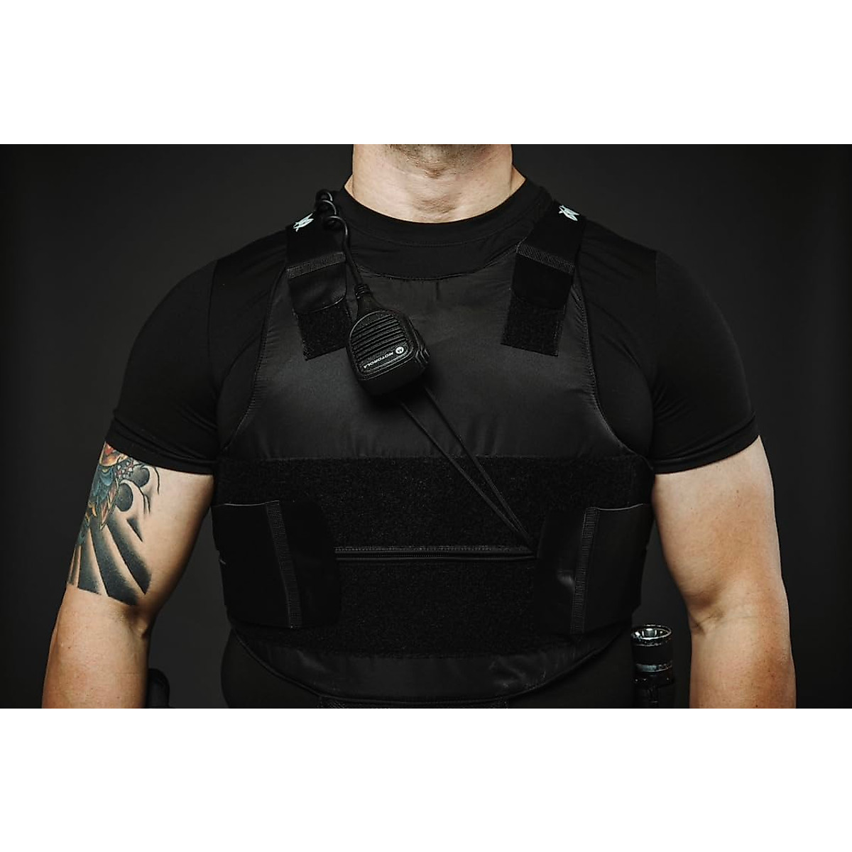 THE MIC LOOP - Keeps Portable Radio Mic in Place for Police/Law Enforcement Black