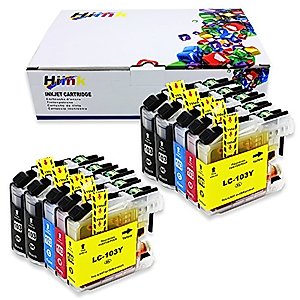 HIINK Comaptible Ink Cartridge Replacement for Brother LC-103 LC101 LC103XL Ink use with Brother MFC-J245 MFC-J285DW MFC-J450DW MFC-J475DW MFC-J650DW MFC-J870DW MFC-J875DW(4BK 2C 2M 2Y, 10-Pack)