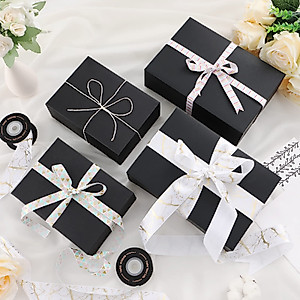 JINMING 30 Gift Boxes 9.5x6.5x3 Inches, Matte Black Gift Boxes Bulks for Mother's Day, Father's Day, Party, Birthday, Groomsmen Proposal Boxes for Light Gifts