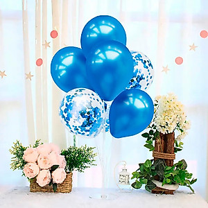 ZJDHPTY Blue Balloon Stand Centerpiece Table Decorations for Men's Birthday Father's Day Retirement Graduation Decorations Class of 2025(Blue set4)