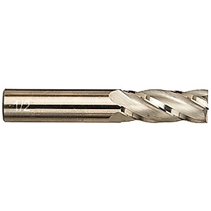 Kodiak Cutting Tools KCT131063 USA Made Solid Carbide End Mill, Single End, 4 Flute, 1/2" Shank, 1-1/4" Length of Cut, 3" Overall Length, 1/2" Diameter