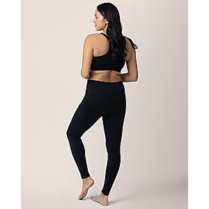 Kindred Bravely Louisa Ultra High Waist Over The Bump Maternity Leggings with Pockets (Black with Pockets, X-Large)
