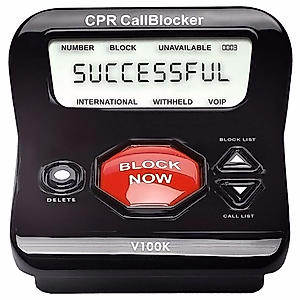 CPR V100K Spam Call Blocker for Landline Phones – Stop All Unwanted Calls at a Touch of a Button - Scam Call Blocker for Home Phones