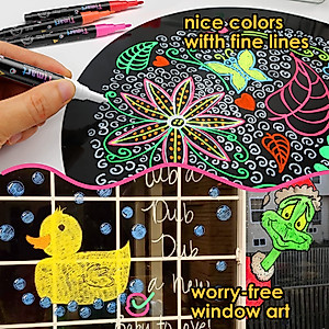 Timart Extra Fine Tip Chalk Markers (8 Pack 1mm Point), Liquid Chalk Pens - Dry Erase Marker Pens for Blackboard, Chalkboards, Windows, Glass, Bistro, Cars, Signs, Chalkboard Labels Included