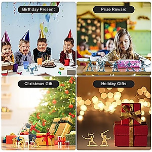 HAPTIME Pirate Toy Set,Pirate and Skeleton Warriors Figures,20 Pirates and 20 Skeleton Warriors with Accessories Such as Buckets,Fences, Bonfires,Treasure Chests