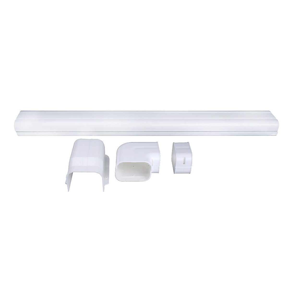 AC Parts 4" W 14Ft Decorative PVC Line Set Cover Kit for Mini Split Air Conditioners, HVAC Heat Pumps 7,000-36,000 BTU Units