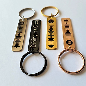 NationInFashion Spotify Code Custom Music Code Keyring Spotify Keychain Personalized Keycring Both side Engraving for Him Her Women Men Best Friends Mom Dad Sister Brother