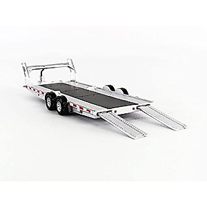 Truescale Miniatures Car Hauler Trailer Type A Silver 1/64 Diecast Model by True Scale Miniatures MGTAC15