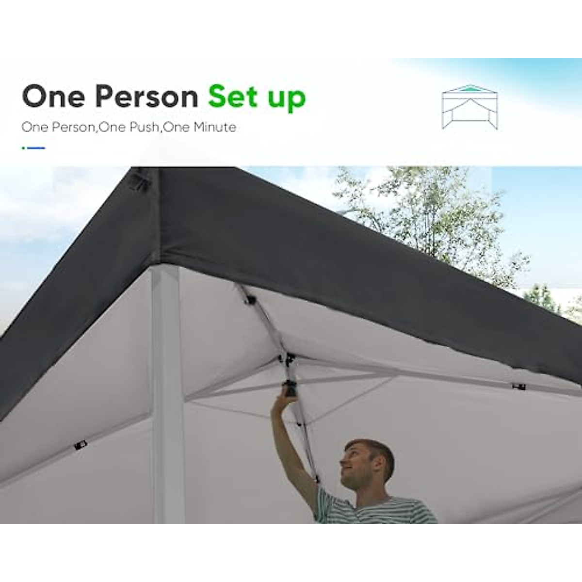 Quictent Privacy 8x8 Pop up Canopy Tent with Sidewalls and Roll-up Ventilated Windows, One Person Setup, Ez Outdoor Commercial Gazebo Shelter Enclosed Waterproof, Bonus 4 Sandbags (Black)