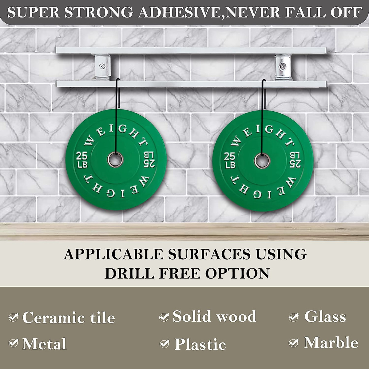 YIIYIIN 18 Inch Magnetic Knife Holder with Hooks - Magnetic Kitchen Knife Bar - Magnetic Knife Strips - Magnetic Utensil Holder - Kitchen Utensil Hanger - Kitchen Organizer