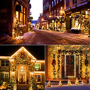 BrizLabs Halloween Orange Lights, 300 Counts 69.6ft Halloween Lights String Connectable, UL Certified Mini Halloween Lights Plug-in, Incandescent Orange Lights for Indoor Outdoor Christmas Tree Decor