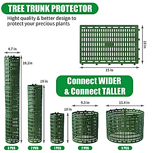 Omirome 18pcs Tree Trunk Protector, Tree Guards Trunk Protector with Twist Ties, Resizable for Various Size Trees or Plants, Preventing Tree Bark Damage from Pruners, Mowers, and Rodents