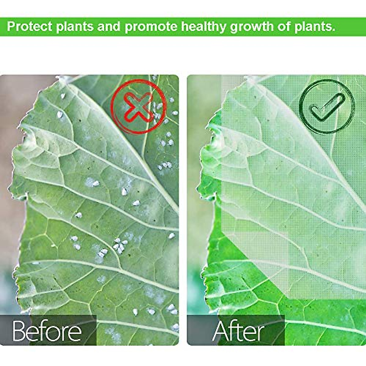 Aphrolin Plant Cover Bags, 4.6X 3.4 Feet Reusable Thicken Encrypted Garden Netting Mesh with Drawstring, Fruit Tree Plant Protect Netting, Plant Cover for Pest, Insect Bird Barrier Netting (2 Pcs)