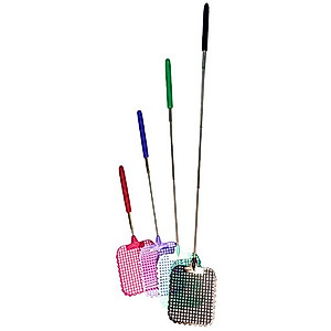 Black Duck Brand Set of 2 Home Telescope Fly Swatters! Assorted Colors - Hand Grip - Hand Swatters Perfect for Any Home or Office! (2)