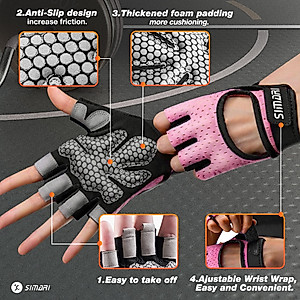 SIMARI Workout Gloves Men Women Weight Lifting Gym Exercise Cycling Full Palm Protection Breathable Gloves