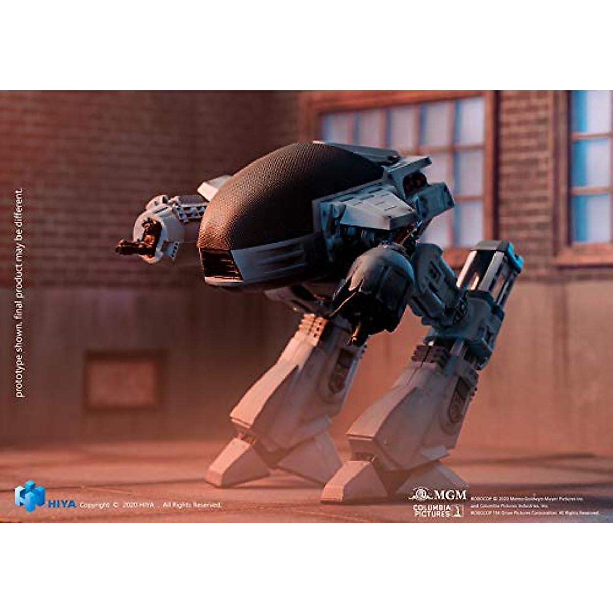 Hiya Toys Robocop: Battle Damaged ED-209 1:18 Scale Action Figure, Multicolor
