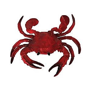 Deluxebase Mini Animal Adventure Replicas - Crabs from Mini Hand Painted Realistic Small Plastic Crab Figurines, Detailed Wildlife Model for Kids, Zoo Play, Party Favors and Gifts.