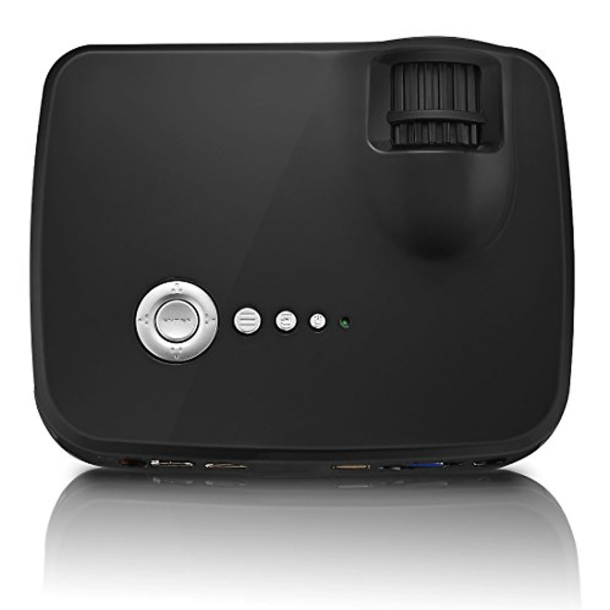 V2 LED LCD (WVGA) Mini Video Projector - International Version (No Warranty) - DIY Series - Black (FP8048V2-IV5)