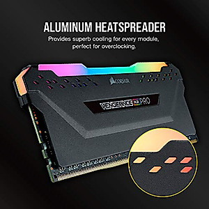 Corsair VENGEANCE RGB PRO DDR4 32GB (2x16GB) 3600MHz CL18 Intel XMP 2.0 iCUE Compatible Computer Memory - Black (CMW32GX4M2D3600C18)