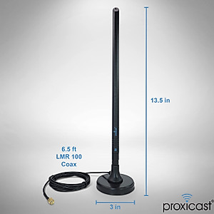 Proxicast 5-8 dBi 4G/5G External Magnetic High Gain Cell Antenna Compatible with Cisco, Cradlepoint, Netgear, Pepwave, MoFi, Digi, Sierra and Other Routers & Modems with SMA Connectors ANT-006-SMA-2PK